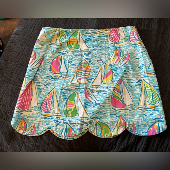 Lilly Pulitzer | Skirts | Lilly Pulitzer You Gotta Regatta Skirt 4 ...